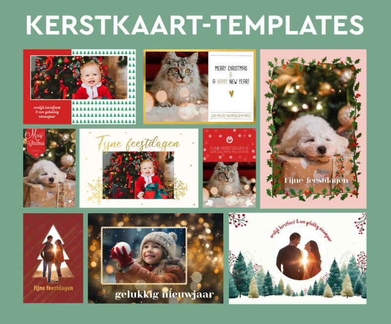 Kerstkaart met eigen foto: gratis templates [+video] • Vink Academy
